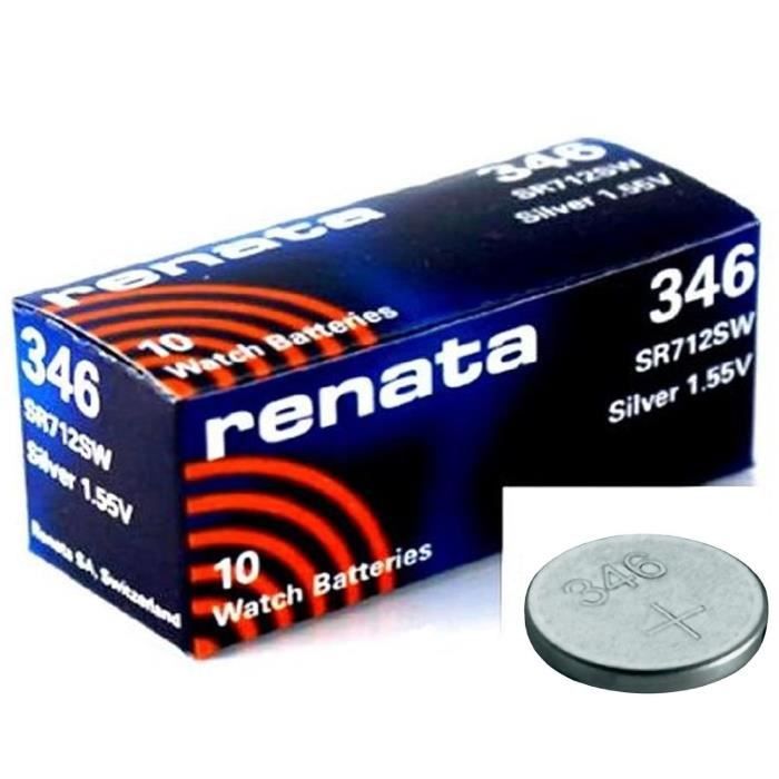 RENATA 346 10 piles de montre (SR712SW) - Cdiscount Jeux - Jouets