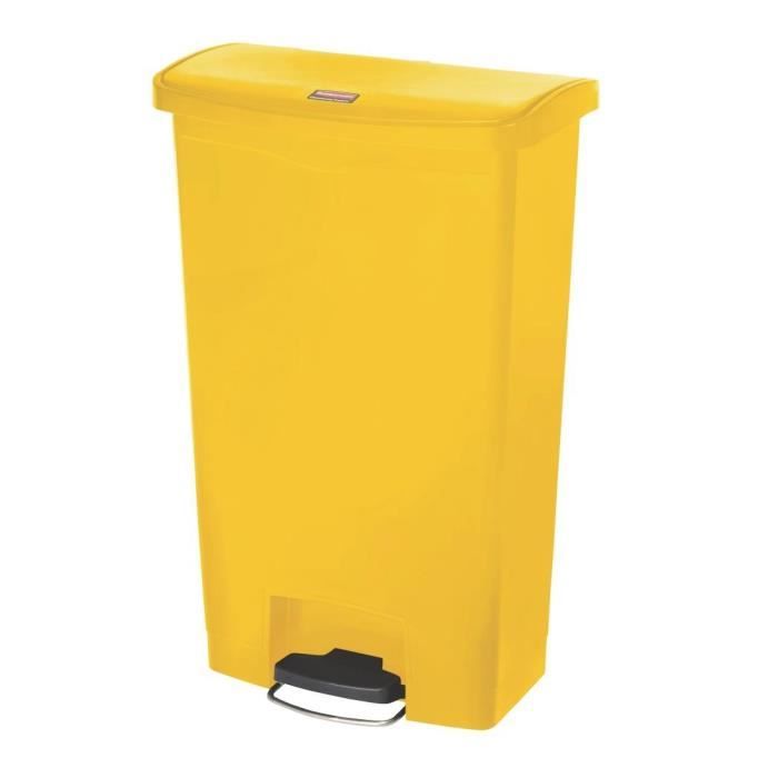Slim Jim Rubbermaid Step Bin avant Pédale 68Ltr Jaune - Cdiscount Maison