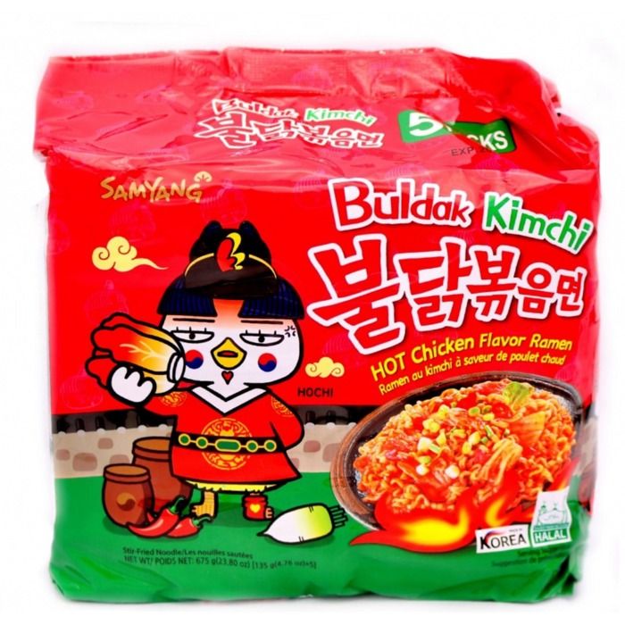 Samyang Buldak Poulet Epicé, Ramen Kimchi 135g/Sachet 5 Sachets ...
