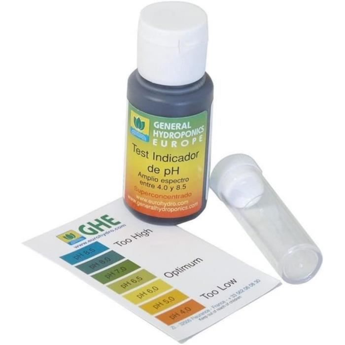 GHE Test Kit for measuring pH Water - Nutrients (4.0 to 8.5 pH)119 ...