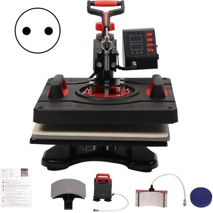 Machine de transfert 5 en 1 - Machine Presse DIY T-Shirt Tasse Cuisson ...