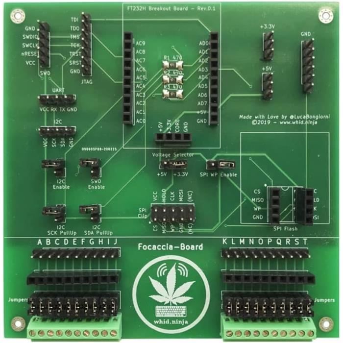 Focaccia Board : Carte Pcb Breakout Pour Carte Ft232H Cjmcu[H3717 ...
