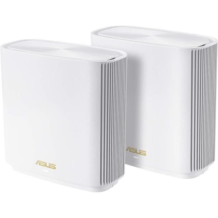 Zenwifi Xt8 Blanc - Pack De 2 - Système Wi-Fi 6 Ax Mesh, Tri-Bande ...