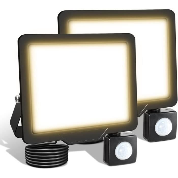 2Pcs Projecteur Led Avec Détecteur 20W, Spot Led Avec Détecteur De ...