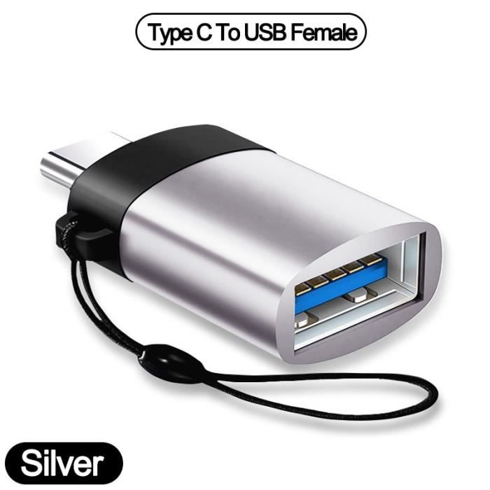 ADAPTATEUR RESEAU,A-Silver--Convertisseur de câble de chargement 2 en 1 ...
