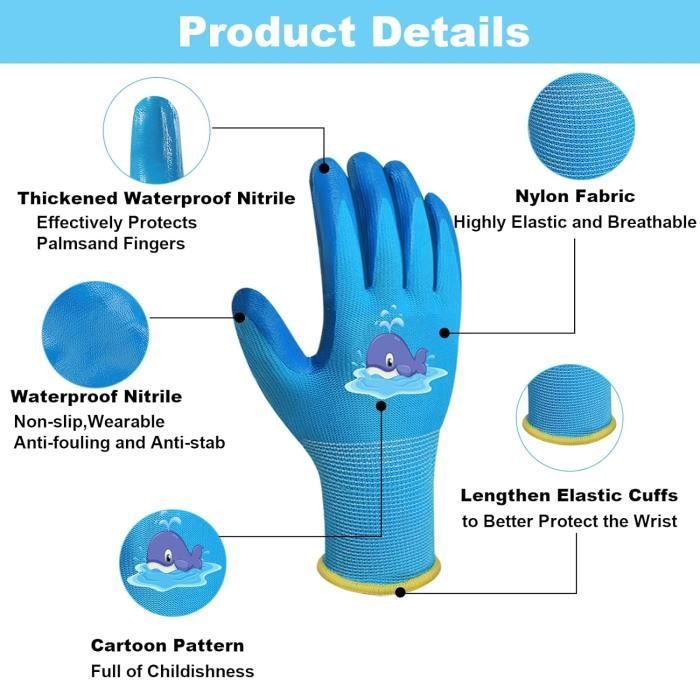 Gants De Jardinage Pour Enfants De 2 À 10 Ans, Gants De Jardinage Pour ...