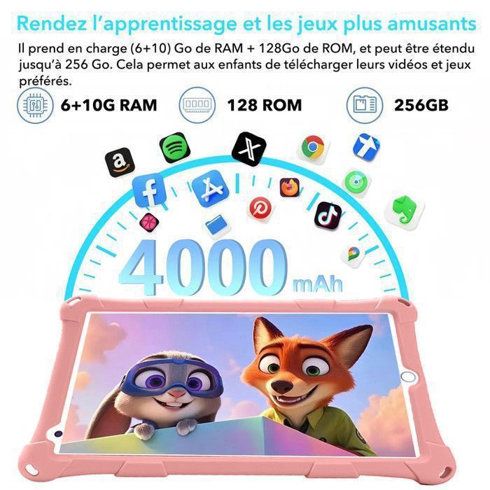 Tablette 8 Pouces Android 13 Tablette Enfants,6GB RAM 128GB ROM,5G WiFi ...