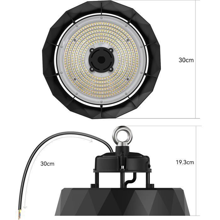 ANTENLICHT 200W LED Highbay Projecteur IP65 - 34000lm Blanc Froid 6000K ...