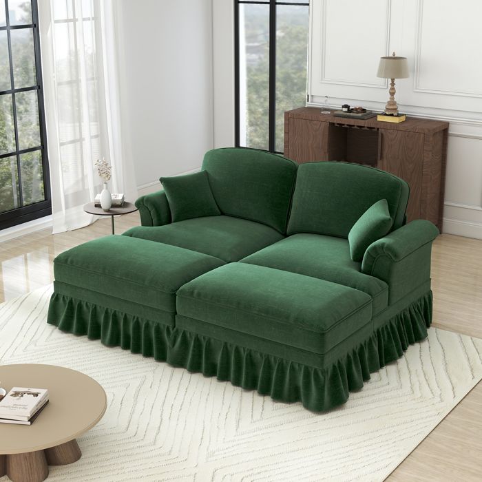 Canapé modulaire chenille jupe amovible module mobile Maisentiel ...