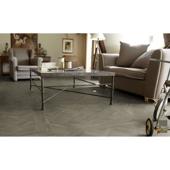 Lino Imitation Parquet Gris