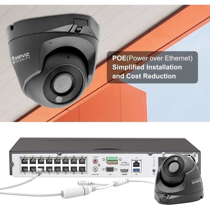 5Mp Poe Ip Caméra De Surveillance Avec Micro-Audio, H.265 Extérieure ...