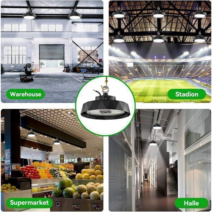 ANTENLICHT 200W LED Highbay Projecteur IP65 - 34000lm Blanc Froid 6000K ...