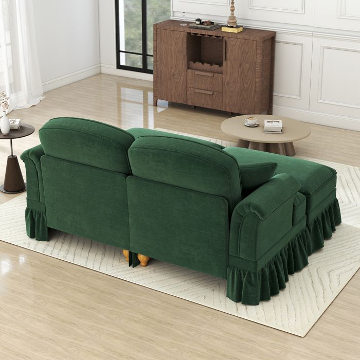 Canapé modulaire chenille jupe amovible module mobile Maisentiel ...