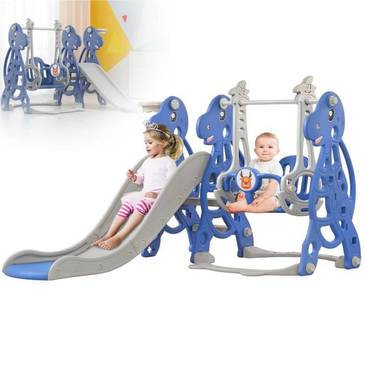 Kinderrutsche Rutsche, Kleinkinderrutsche mit Basketballkorb und ...