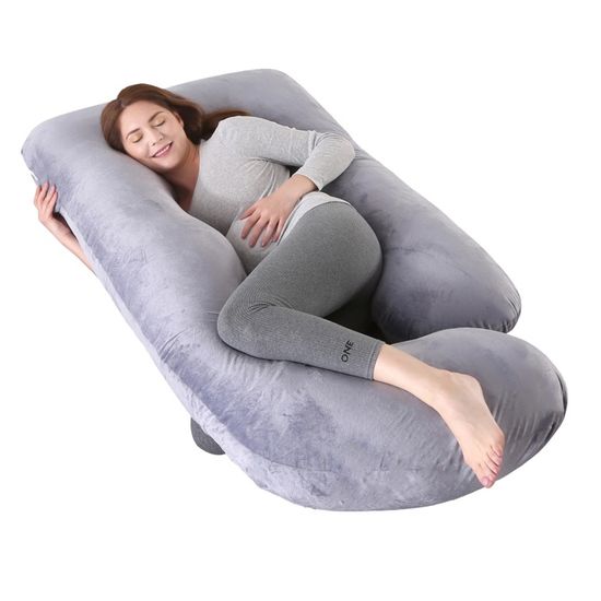 Coussin de Grossesse, Remplissage en Mousse à Mémoire, Design Ergonomique, GRIS FONCÉ ...