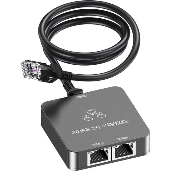 2 Port Ethernet Switch With Ethernet Cable, Rj45 Switch Splitter ...