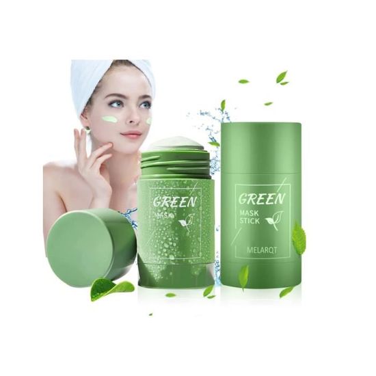 2 Pièce Green Mask Stick,Masque de Nettoyage Solide,Masque Au the Vert ...