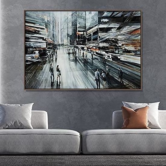 Affiche Decoration Murale Art Mural Noir Rue Ville Paysage Toile ...