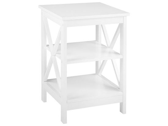 Table appoint blanche FOSTER - Cdiscount Maison