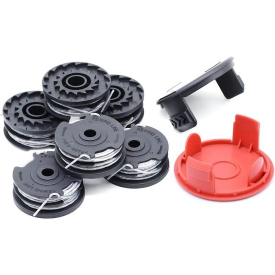Lot de 6 bobines de fil pour coupe-bordure Bosch F016800351 (longueur : 6 m, diamètre : 1,60 mm ...