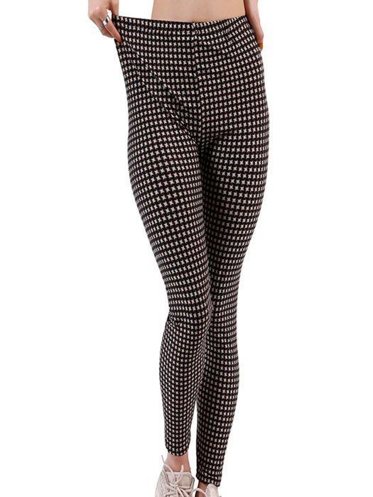 Toxic HAKCI-Leggings de fitness pour femmes,pantalon crayon,imprimé écossais,sexy,slim,push-up ...