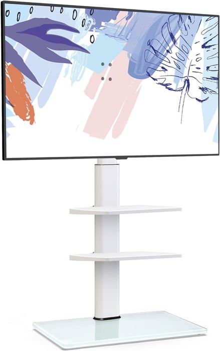 Blanc Support TV sur Pied pour Téléviseurs de 32 à 60 Pouces,Pied de ...