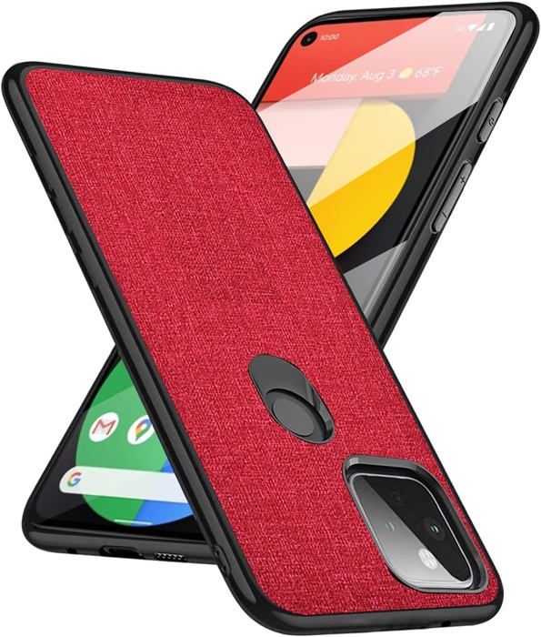 Coque Google Pixel 4a 5G en Plastique Dur avec Texture Tissu Silicone ...