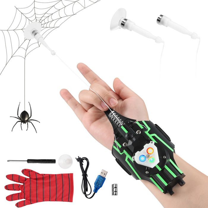 TTLIFE Spider Web Shooter Gant Spiderman Gant Lanceur pour Spiderman ...