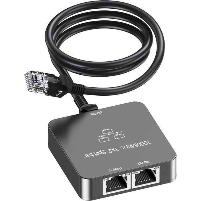 2 Port Ethernet Switch With Ethernet Cable, Rj45 Switch Splitter ...