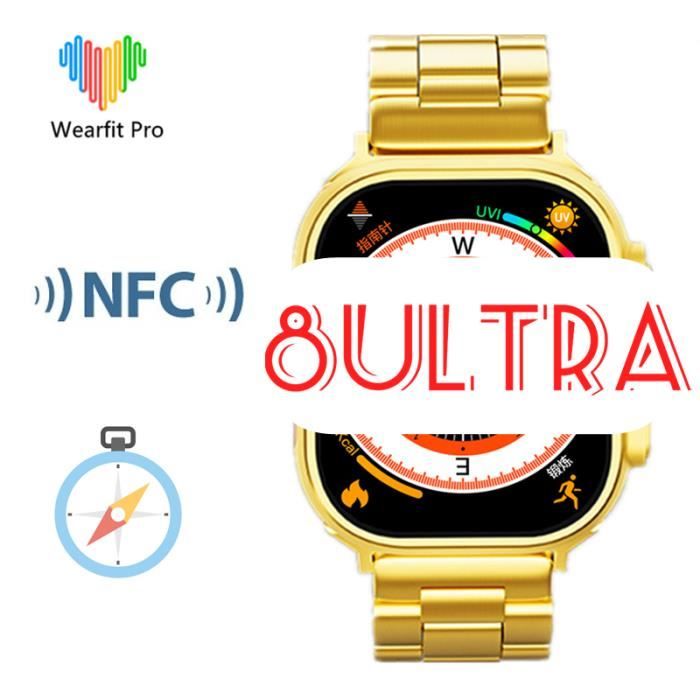 Type A-XBO-Montre Connectée Série 8 Ultra 24K pour Homme, 2.0 Pouces ...