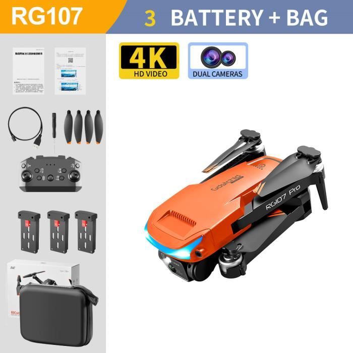 Orange 4K 3B - Mini Drone HD professionnel 4k RG107, Eviter les ...