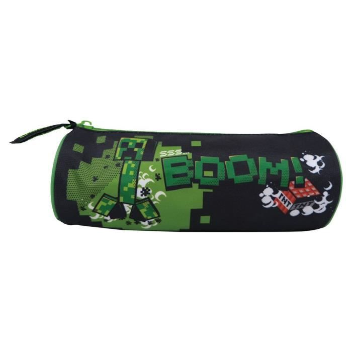 MINECRAFT Trousse ronde 1 compartiment noire - Cdiscount Bagagerie ...