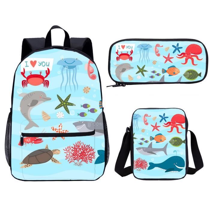17 pouces Cartable Fille Primaire - 3 pcs - 31x14x45cm - Enfant ...