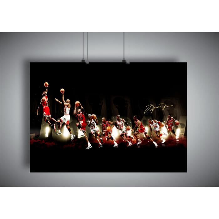 Poster Michael JORDAN Dunk Design Mural Wall Art - A4 (21x29,7cm ...