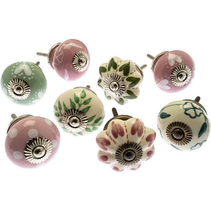 Mélange Lot de Rose, Eau de nil & Gris poignées pour placards ...