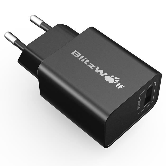 BlitzWolf BW-S9 Chargeur adaptateur USB 18W QC3.0 avec 1m micro usb ...