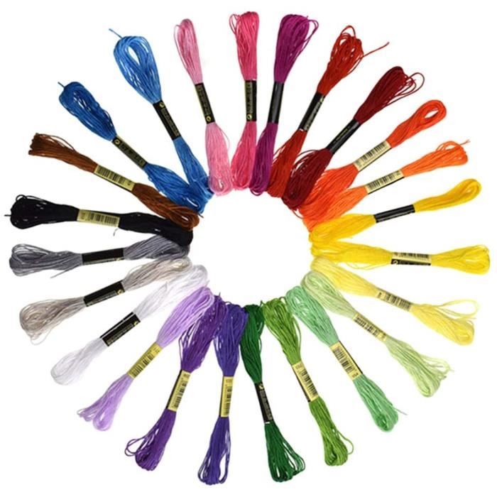 FIL A BRODER OU A COUDRE Point de Croix Coton Fil Fil à Broder Bracelet ...