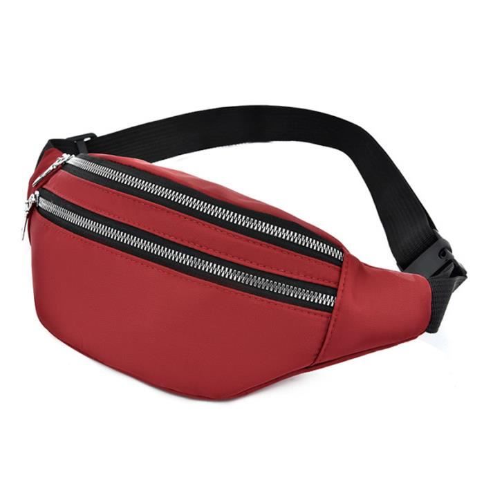La couleur rouge sac banane pour homme et femme, pochette de ceinture ...