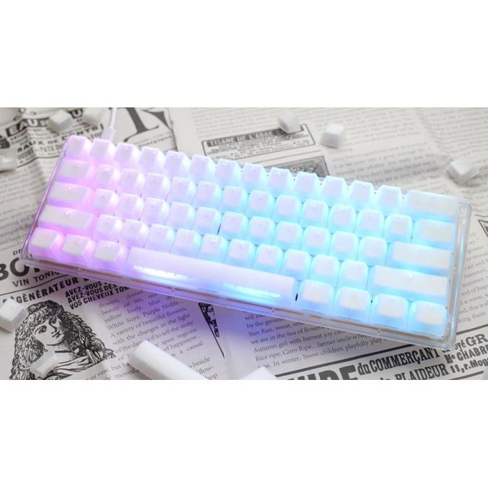 Le Ducky One 3 Aura White Mini Gaming Keyboard, RGB LED, est un clavier ...