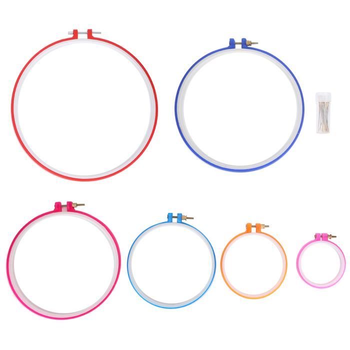 Fdit Cerceaux de broderie en plastique Kit de Cerceaux de Broderie ...