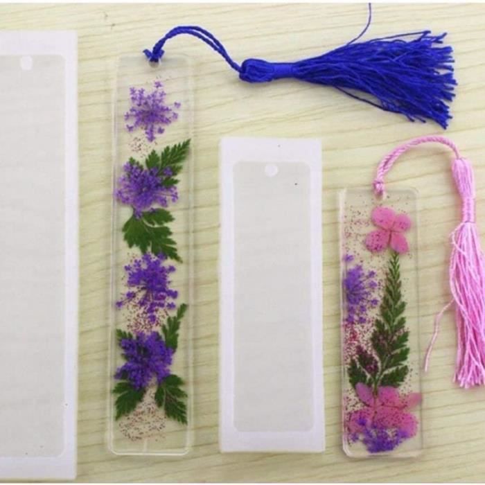 Kit de 2pcs Moule Resine Epoxy Marque Page Rectangle Silicone HAOPYOU ...