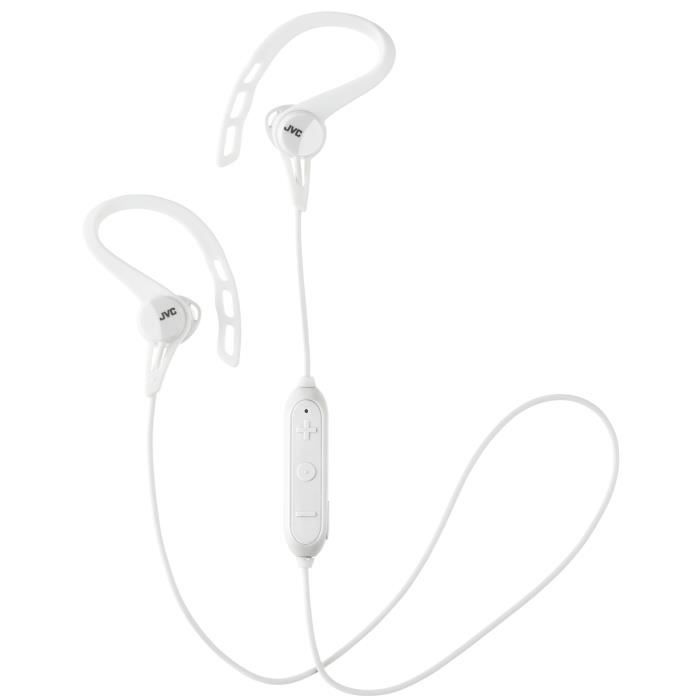 Ecouteurs JVC HA-EC20BT sans fil intra-auriculaires blancs - Bluetooth 4.1 - Résistants aux ...