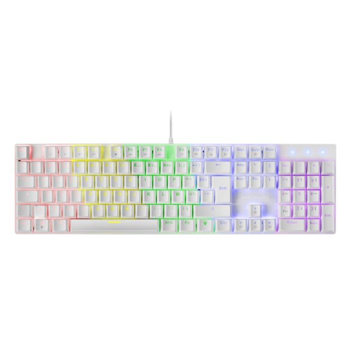 Clavier Gamer Mécanique - MARS GAMING - MK422 RGB - Blanc - Red Switch ...
