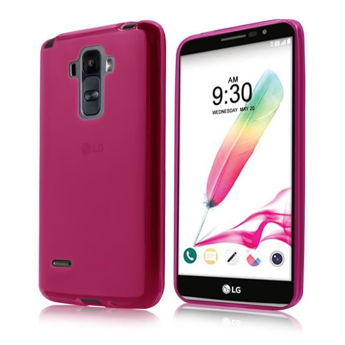 Coque pour LG G4 Stylus - G Stylo en Gel Flex TPU Mat - Rose ...