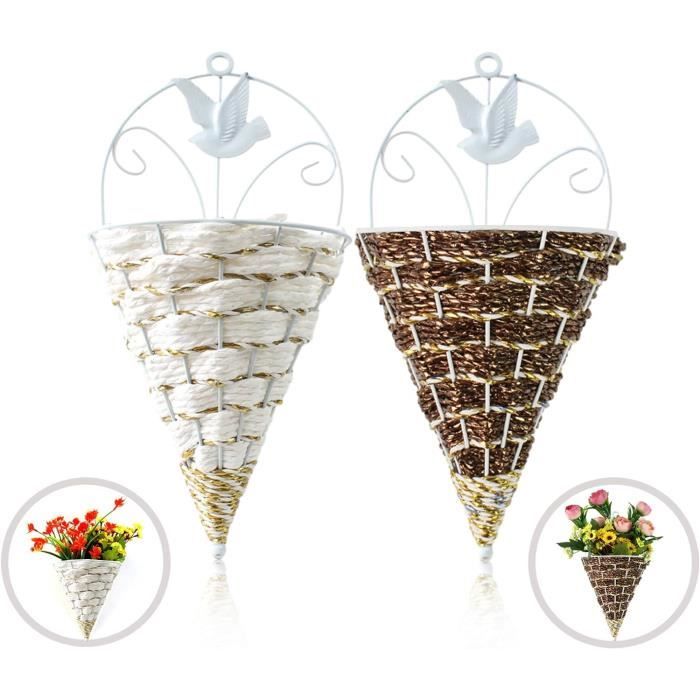 Jardiniere Murale,2 Pcs Pots De Fleurs À Suspendre Plante Murale ...