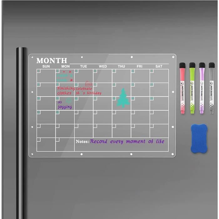 MoKo Tableau Magnétique Effaçable pour Réfrigérateur, 42,5 x 30 cm ...