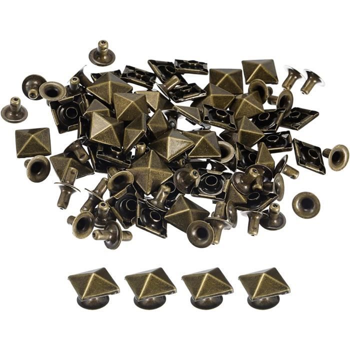 100 Ensembles De Clous À Pointe, Rivets Rapides En Pyramide De 9X6Mm ...