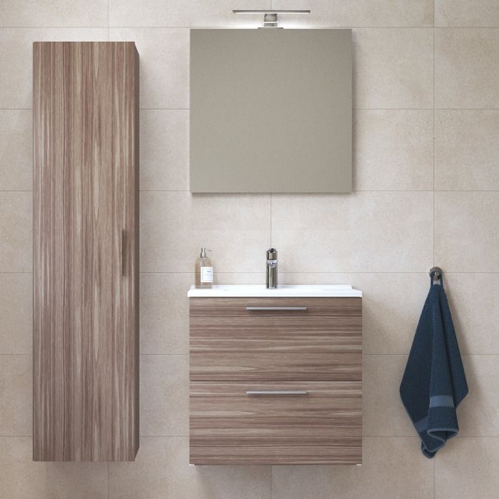 Vitra Set Mia ensemble meuble 59x61x39,5cm avec miroir, lavabo ...
