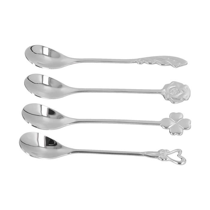 YOSOO Cuillère à dessert 4 pièces/ensemble cuillère à mélanger en acier ...