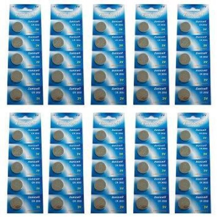 GE19615-EUNICELL - Lot de 50 x piles bouton lithium cr2032 - 3v - Cdiscount Jeux - Jouets